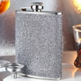 iMucci Stainless Steel Colorful Glitter Hip Flask for Liquor with ...