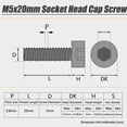 URIJDAS-M5 Socket Head Cap Screws,M5×20mm Bolts,M5-0.8×20mm Screw and ...