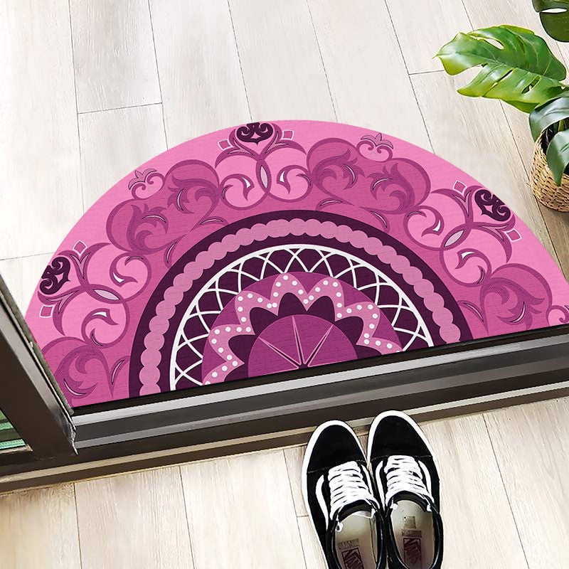 Semicircular Floor Carpet Mat Half Round Entrance Door Rug Non-Slip ...