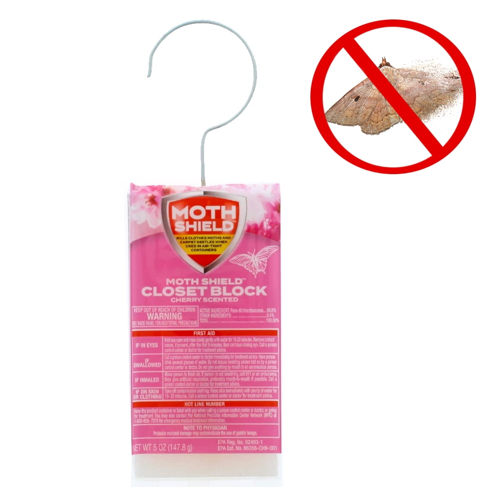 Closet Freshener Cherry Scented Block Kills Clothes Moths & Carpet ...