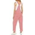LookbookStore Pink Denim Bib Overalls Stretch Jean Jumpsuits for Women ...