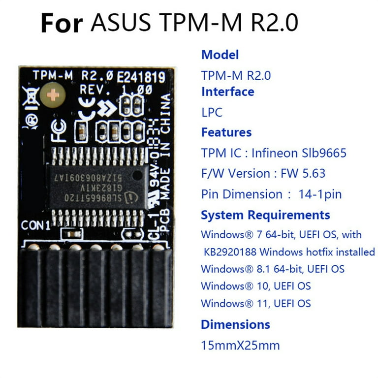 Asus Tpm-m Tpm-chip Factory Outlet | www.pinnaxis.com