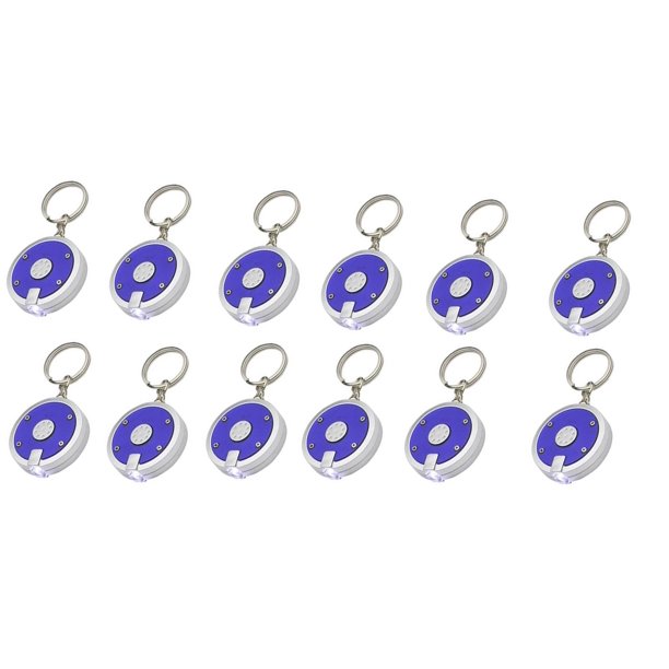 Dependable Industries 12 Pack Round LED Flashlight Swivel Key Chains ...