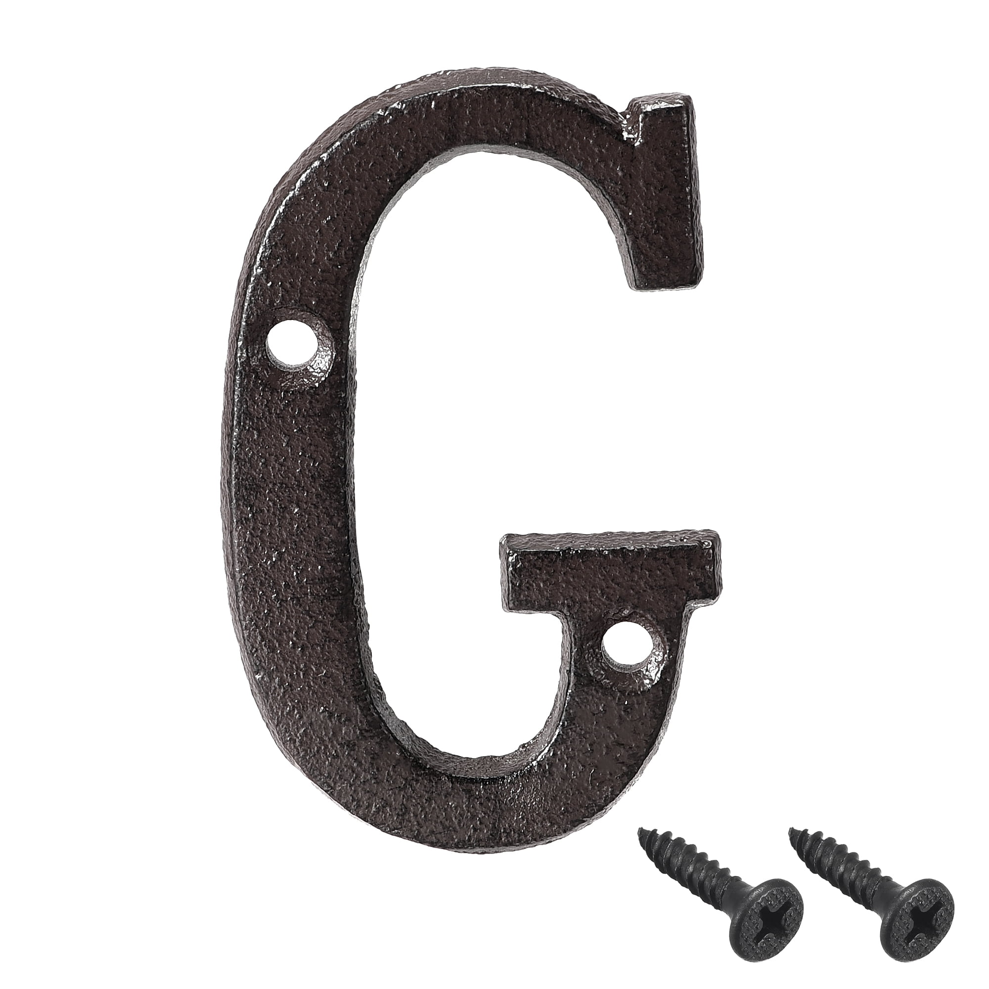 Uxcell 3 Inch Cast Iron House Letter Mailbox Address Sign Letter G ...