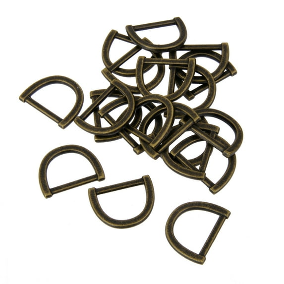 Lots 20 Metal D- Buckle Loops for Craft Findings Bronze - Walmart.com