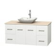 Wyndham Collection Centra 48 inch Single Bathroom Vanity in Espresso ...