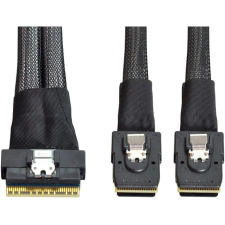 CY SFF-8654 8i 74Pin PCI-E Ultraport Slimline SAS Slim 4.0 to Dual SFF ...