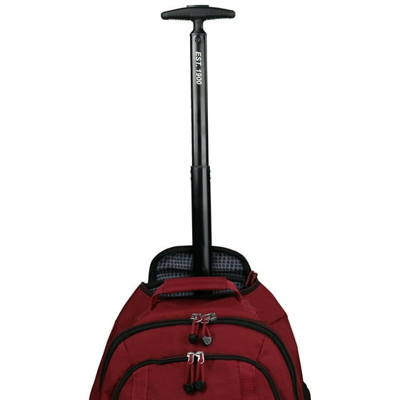 Coleman 22" Rolling Travel Backpack w/ Telescopic Handle, Red - Walmart.com