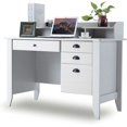 Catrimown Computer Desk with Drawers, 47.5 in White Desk with 4 Drawers ...