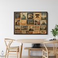 Affixzi America 250 Years Stamp Print Canvas | Vintage Patriotic Poster ...
