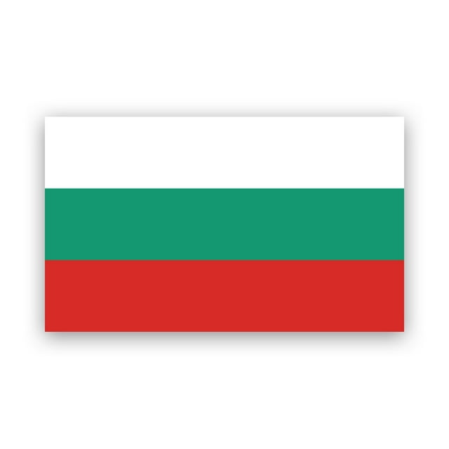 Bulgarian Flag Sticker Decal - Self Adhesive Vinyl - Weatherproof ...