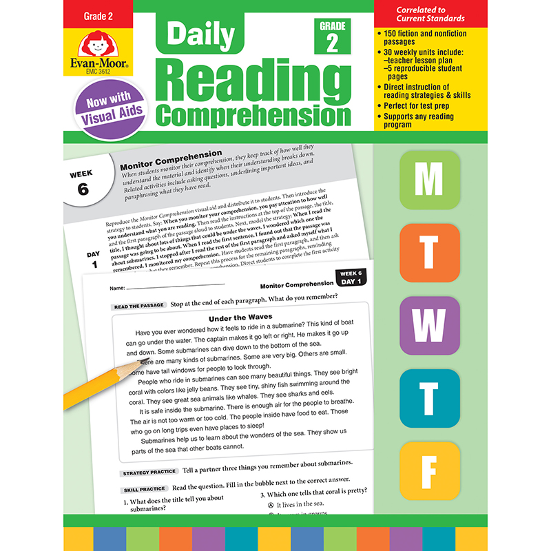 Daily Reading Comprehension, Teacher's Edition, Grade 2 | Bundle of 10 ...
