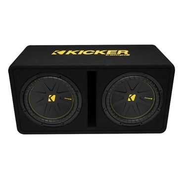 Kicker Dual 10-inch CompC Subwoofers, Vented Enclosure, 2-Ohm, 1200W ...