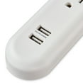 onn. Surge Protector with 4 AC Outlets and 2 USB Ports, 2.5ft Power ...