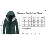 Diamond Candy Women's 3-in-1 Waterproof Winter Jacket with Removable ...