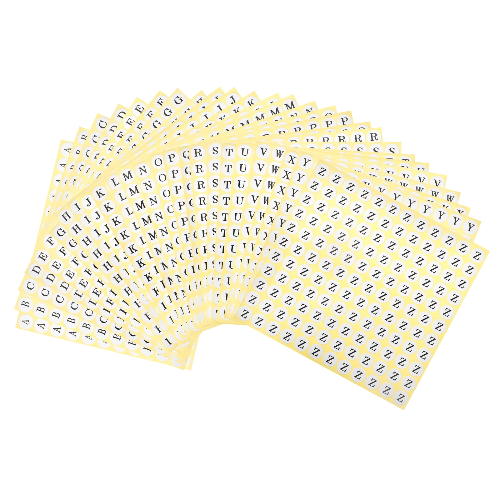 Alphabet Letter Stickers 26 Sheet 3432pcs 1/2" Round Stick Letter ...