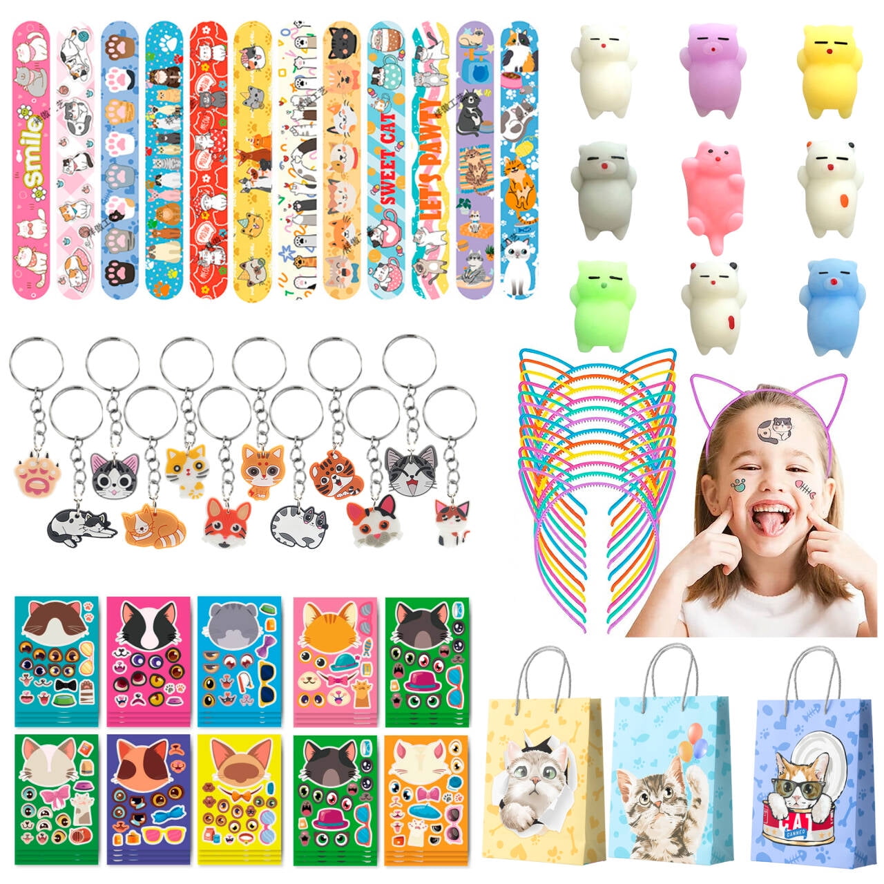 Click here for Elifjoydeco Cat Party Favors  72pcs Kitty Party Fa... prices