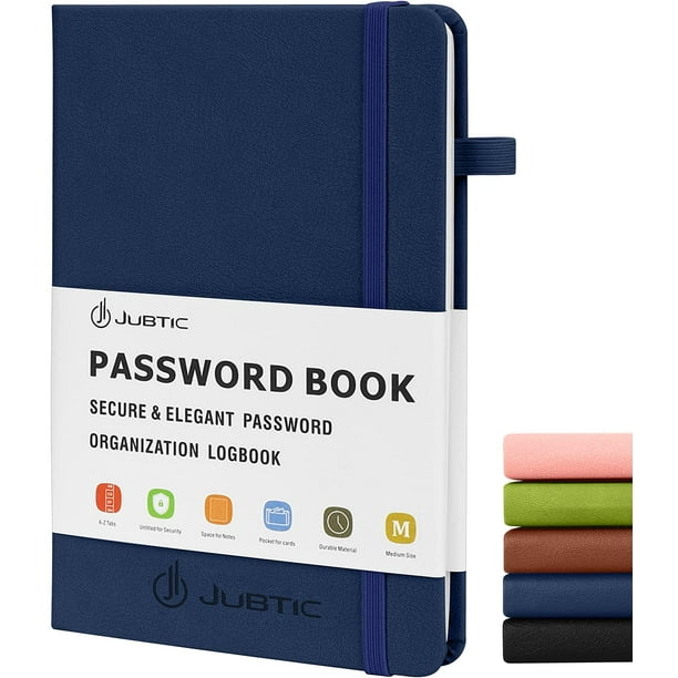 Blue Password Book with Alphabetical Tabs Bundle with Pink Lined ...
