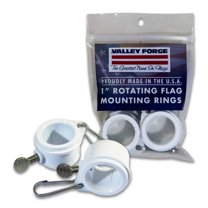 2 Pack Flag Pole Rings, Plastic Rotating Flagpole Flag Mounting Rings ...