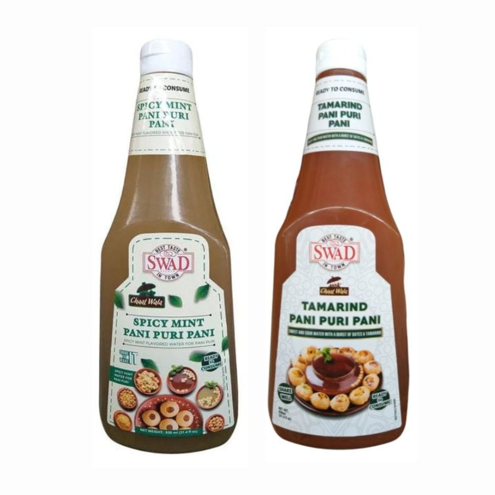 Swad Combo Spicy Mint And Tamarind Pani Puri Pani (31.4oz) - Walmart.com