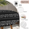 Black and White Geometric Round Tablecloth for 36-44 Inch Tables,Fitted ...