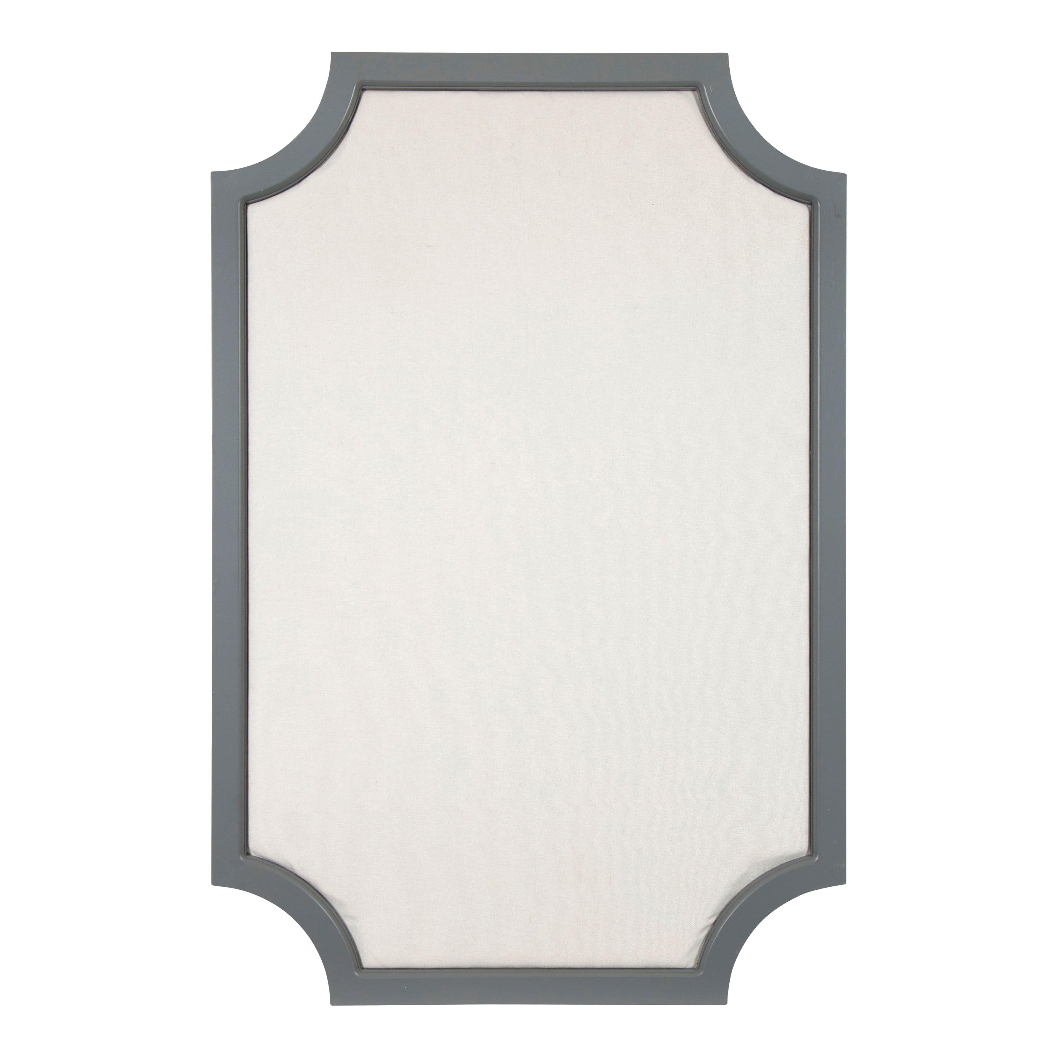 Kate and Laurel Hogan Wood Framed Fabric Pinboard with Scallop Corners ...