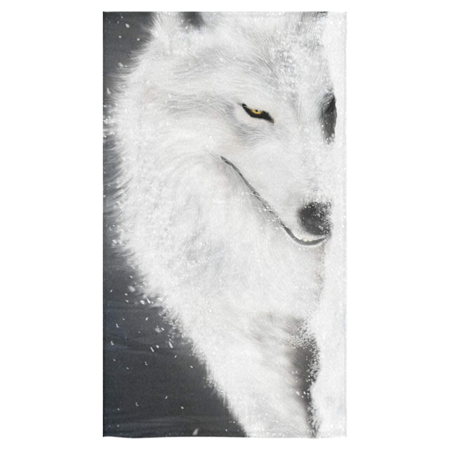 POP Wolf Hand Towel Bath Bathroom Shower Towels 16x28 inch Home Outdoor ...