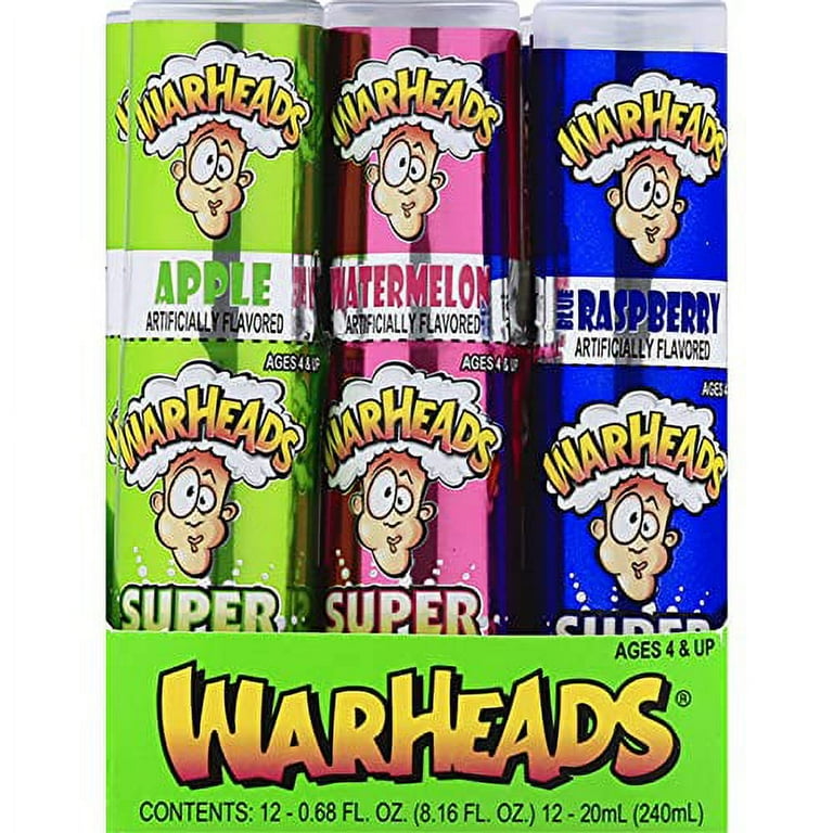 Warheads Candy - Super Sour Spray, 12 Count, 0.68 oz - Walmart.com