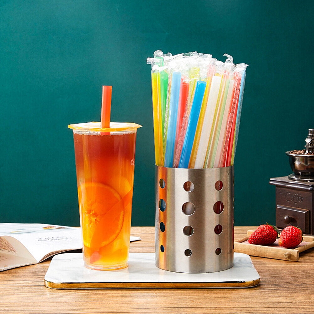 US 100-200 Pcs Jumbo Smoothie Straws Boba Bubble Tea Straws ...