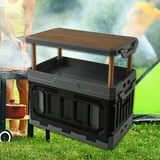 koolsoo Camping Storage Box Collapsible Storage Bin with Wooden Lid and ...