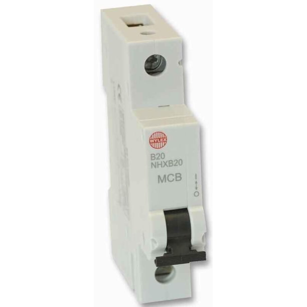 WYLEX - 20A Single Pole Type B MCB, 6kA - Walmart.com