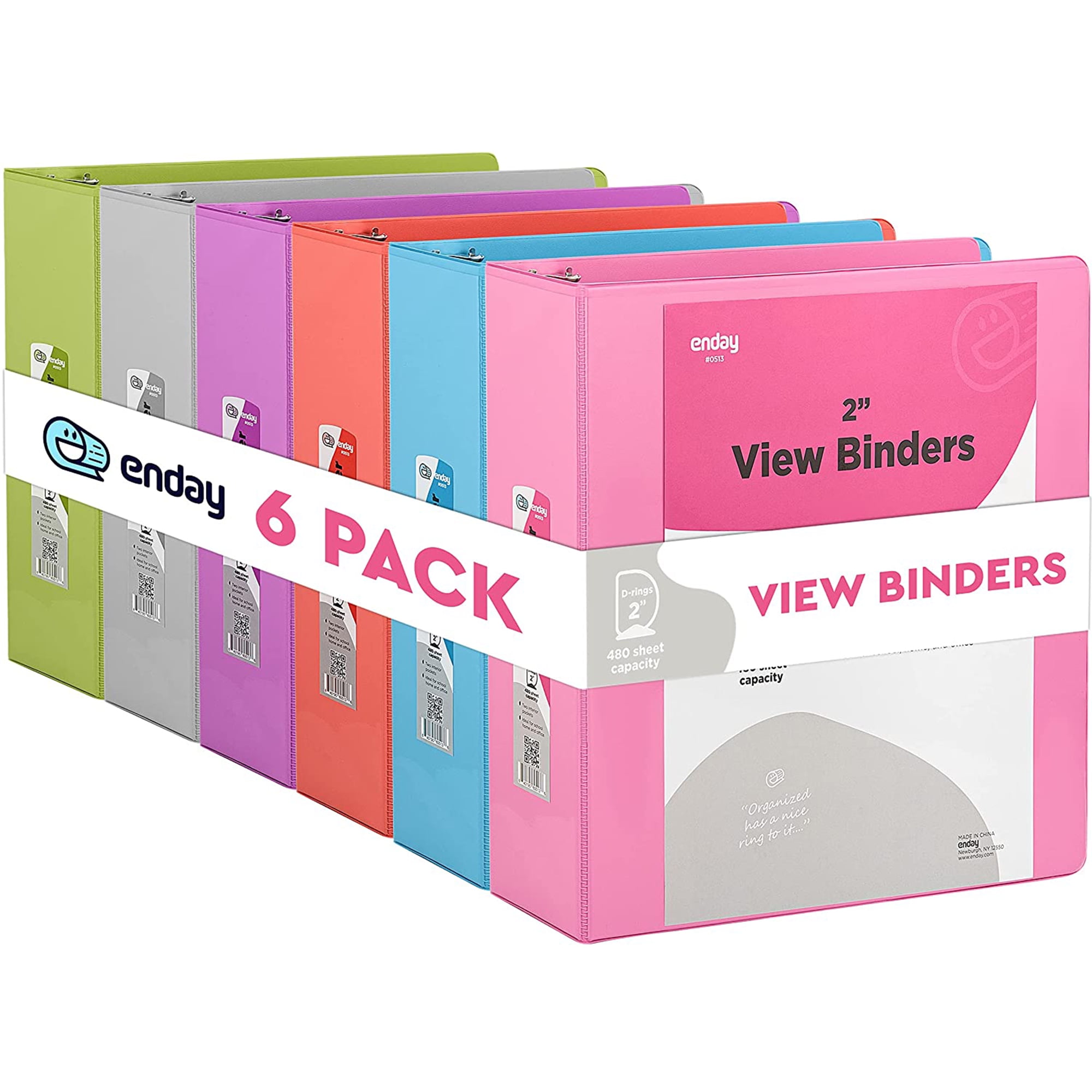 Enday 2 Inch Binder 3 Ring Binders with Pockets for Home, Office ...