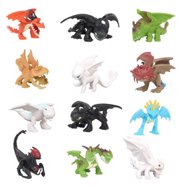 Dragon Mini Dragon Figures 12 Pcs PVC Action Dolls Night Fury Toothless ...