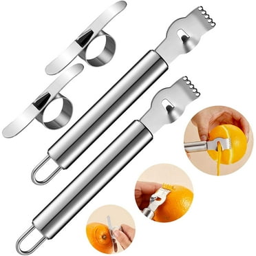 Fruit Zester Citrus Scraper,Stainless Steel Lemon Lime Orange Peeler ...