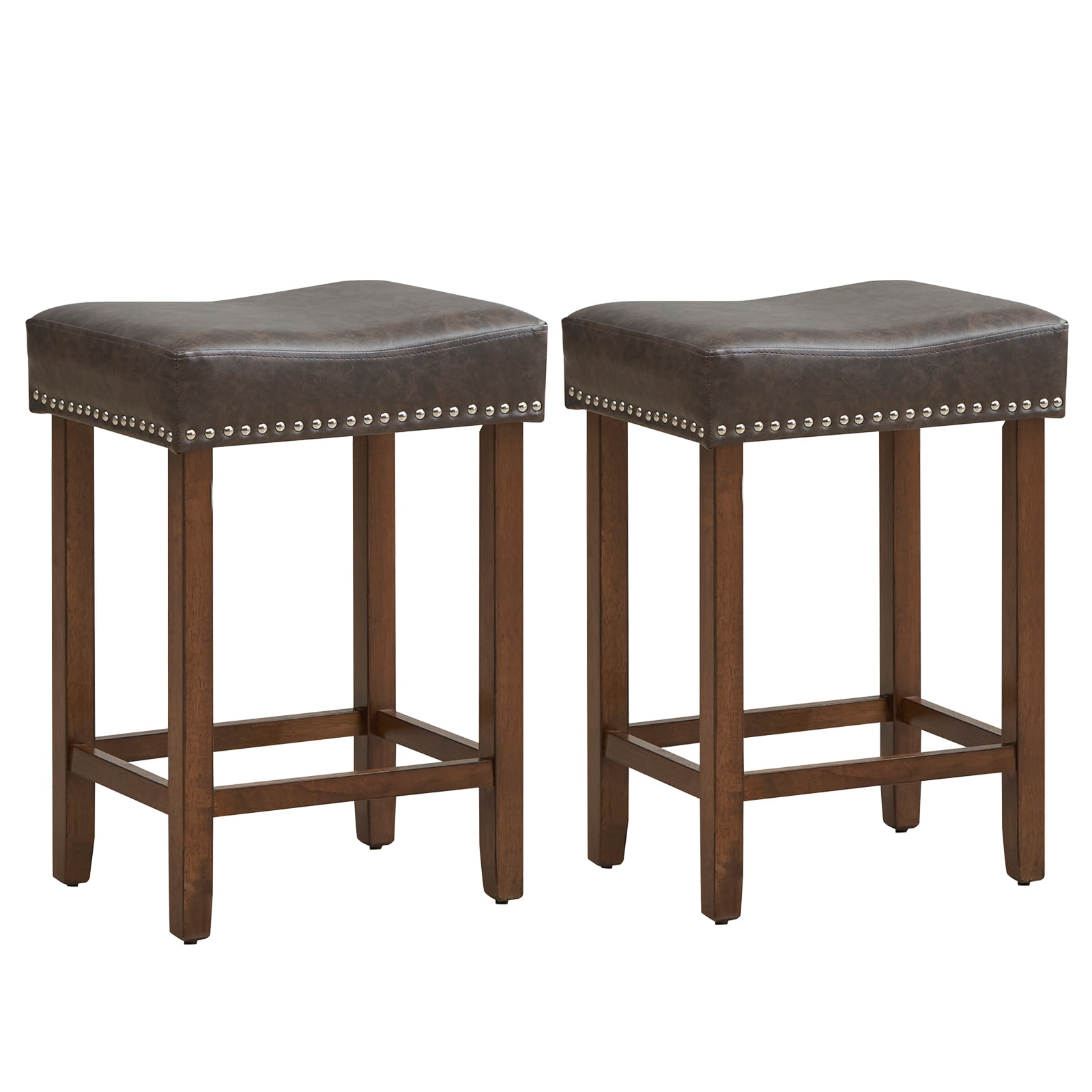 Click here for Costway 24 Upholstered Bar Stools Set Of 2 With Fo... prices