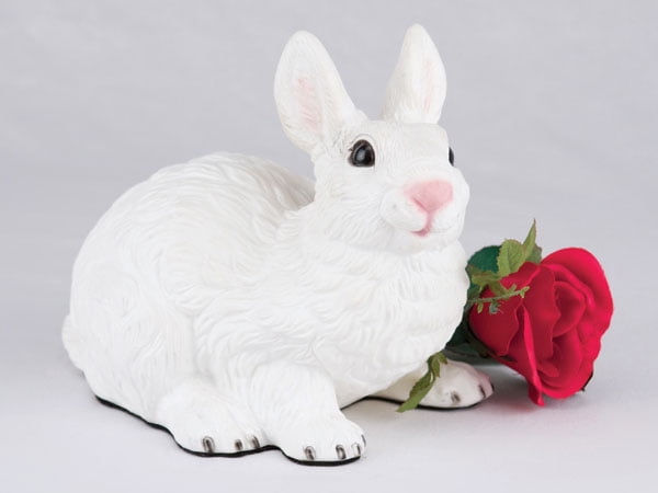 White Rabbit Cremation Pet Urn for a Bunny Memorial in remembrance of ...