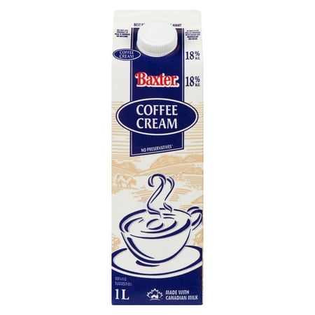 Baxter 18% Coffee Cream, 1 L, 1 L - Walmart.ca