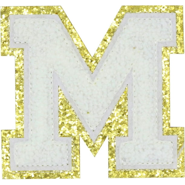 English Letter M Iron On Repair Patches Alphabet Sewing Appliques ...