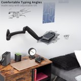 VIVO Pneumatic Keyboard & Mouse Platform Wall Mount, Keyboard Tray Arm ...