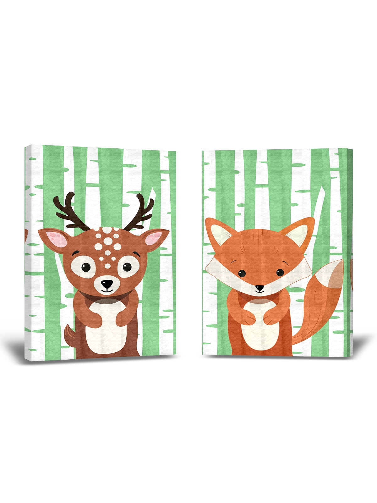 Awkward Styles Little Deer Canvas Cute Fox Poster Fox Wall Art Kids Fox ...