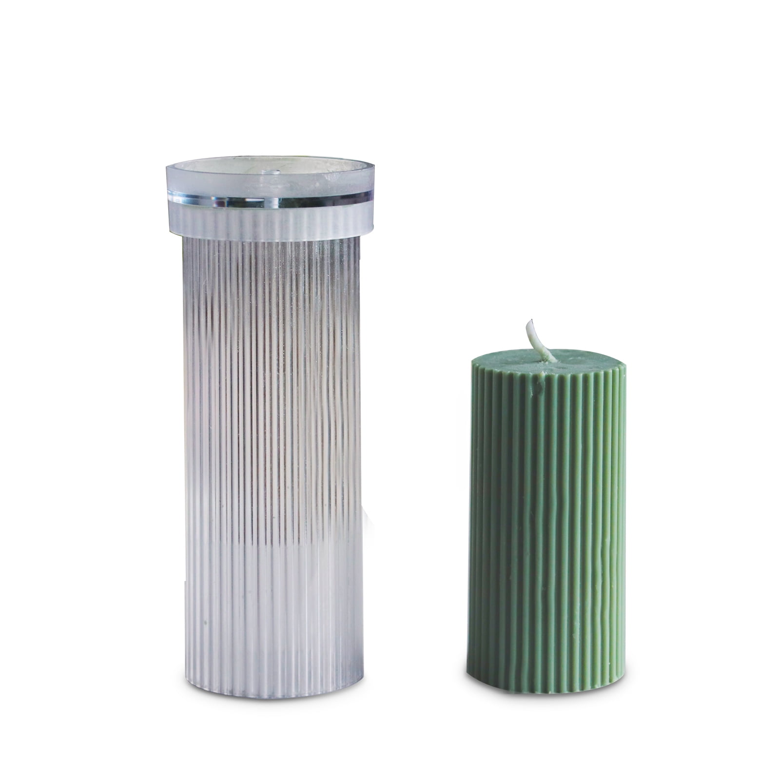 Candle Lab | 5.5 cm Diameter Cylindrical Arc Candle Mold - 15 cm Tall ...
