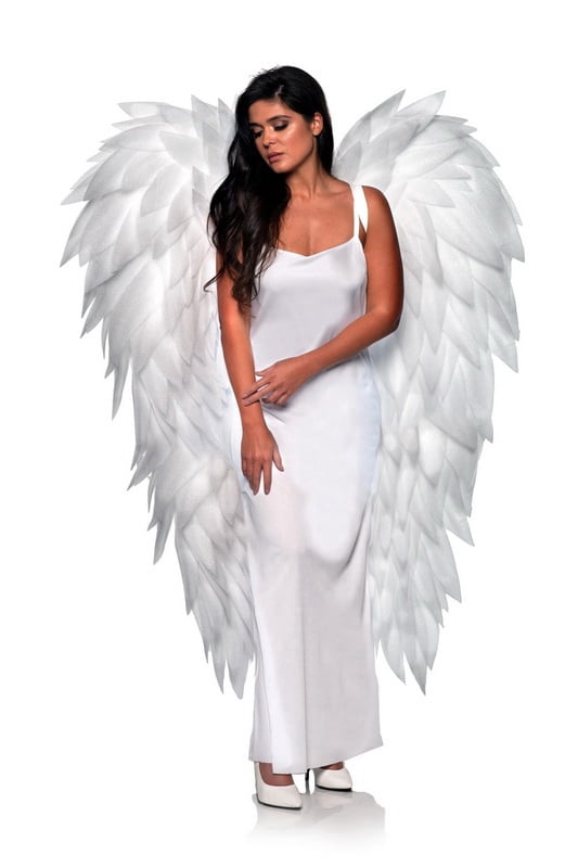 Underwraps UDW-30678OS-C White Full Length Angel Wings Adult Costume ...