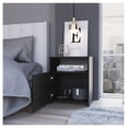 Bristol Nightstand with Cabinet - Bedroom Side Table with Shelf ...