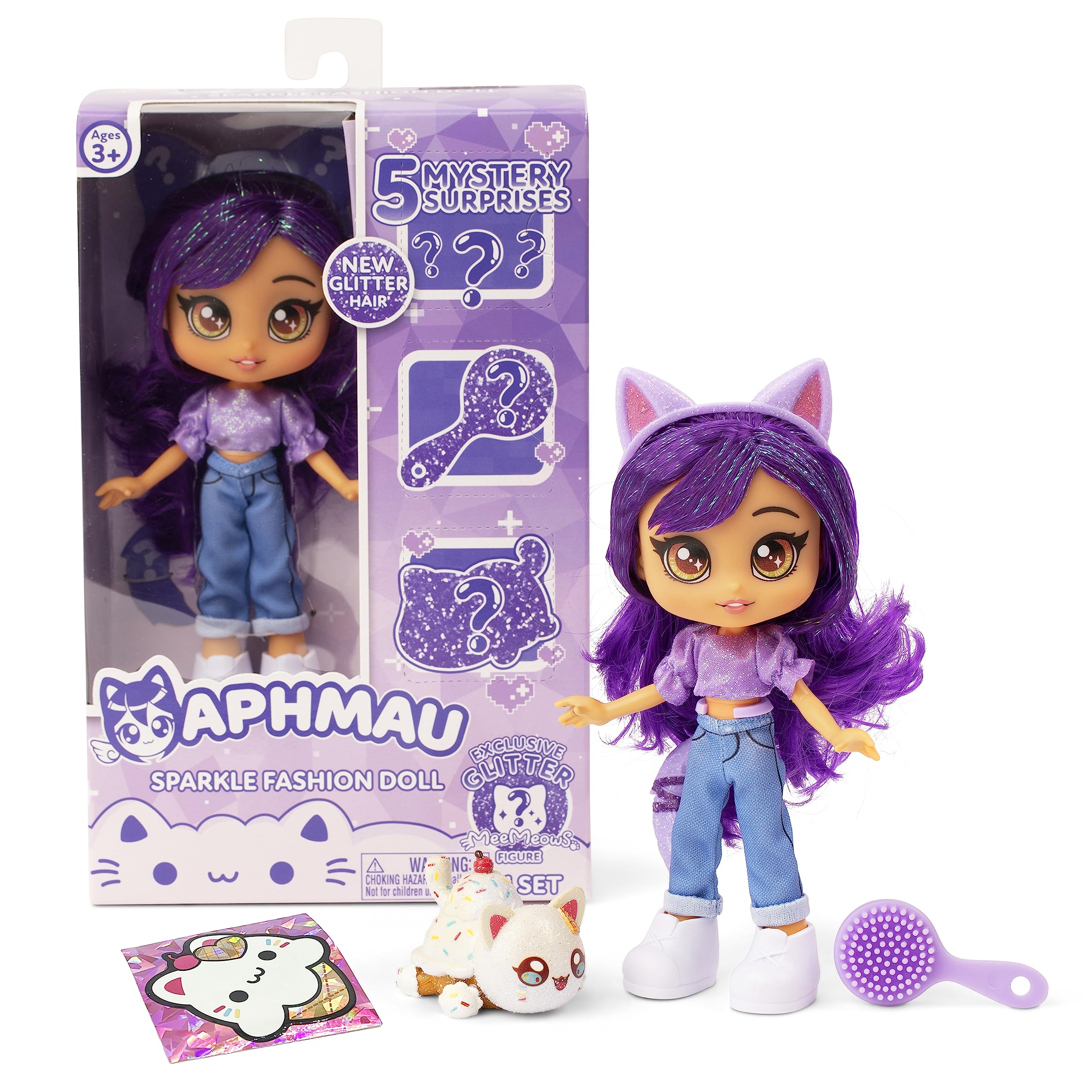 Aphmau Fashion Doll & Accessories Sparkle Edition, 5 Mystery Surprise ...