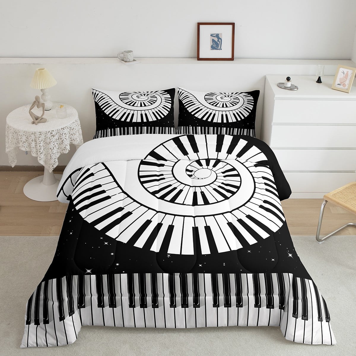 Click here for Erosebridal Swirl Piano Comforter Sets Twinsize  P... prices