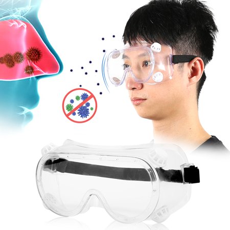 Goggles, Saftey Glasses Wraparound Structure PC Uncoated Lens ...