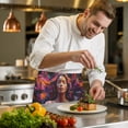 Black Woman Kitchen Restaurant Half Waist Apron, Colorful Abstract ...