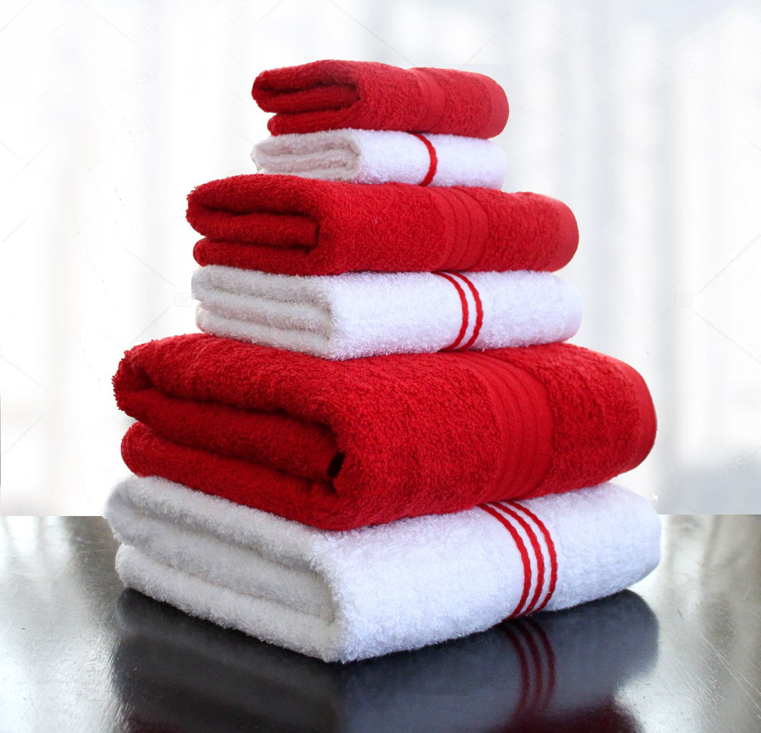 George & Jimmy 100% Cotton Luxury Towel Combo Set 6 Pieces Premium ...