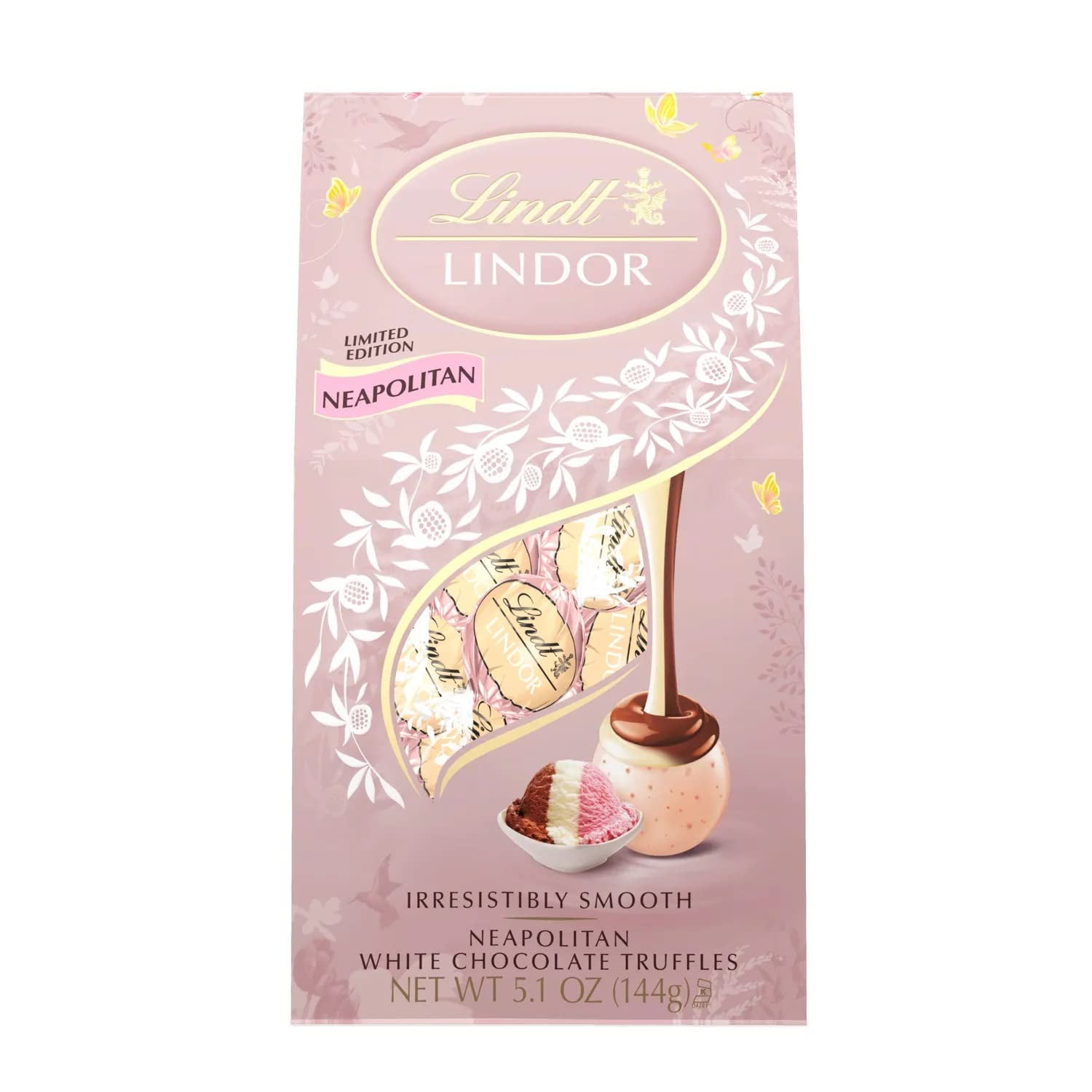 Lindt Lindor Neapolitan White Chocolate Strawberry And Vanilla Truffles 5