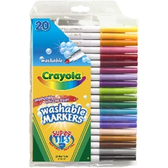 Crayola 8106 Supertips Washable Set - 20 Pieces - Walmart.com
